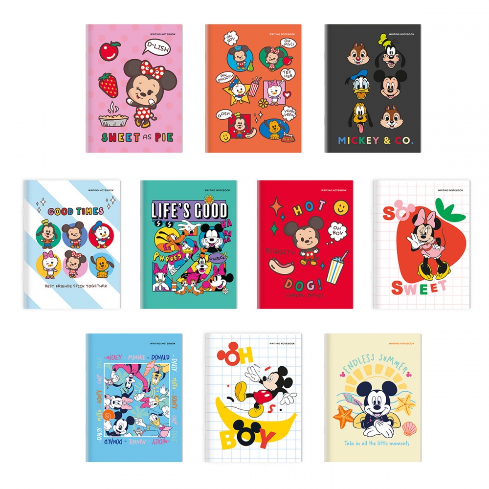 Set of 10 Orions Disney Mickey & Minnie Writing Notebook 80 Leaves for ...